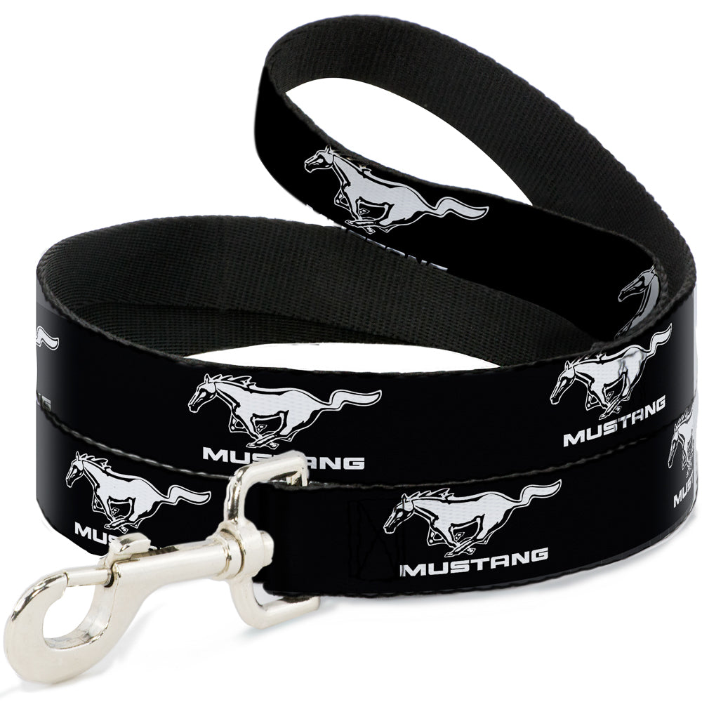 Dog Leash - Ford Mustang Black/White Logo REPEAT | Buckle-Down ...