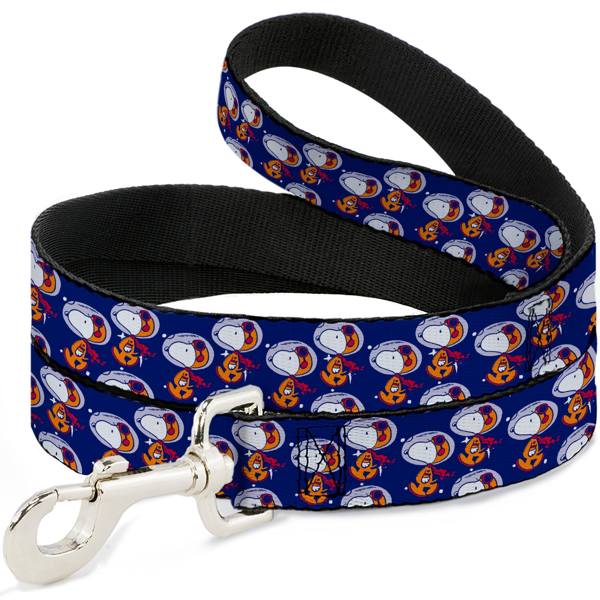 Dog Leash - Peanuts Astronaut Snoopy Walking Pose Scattered BlueOrange ...