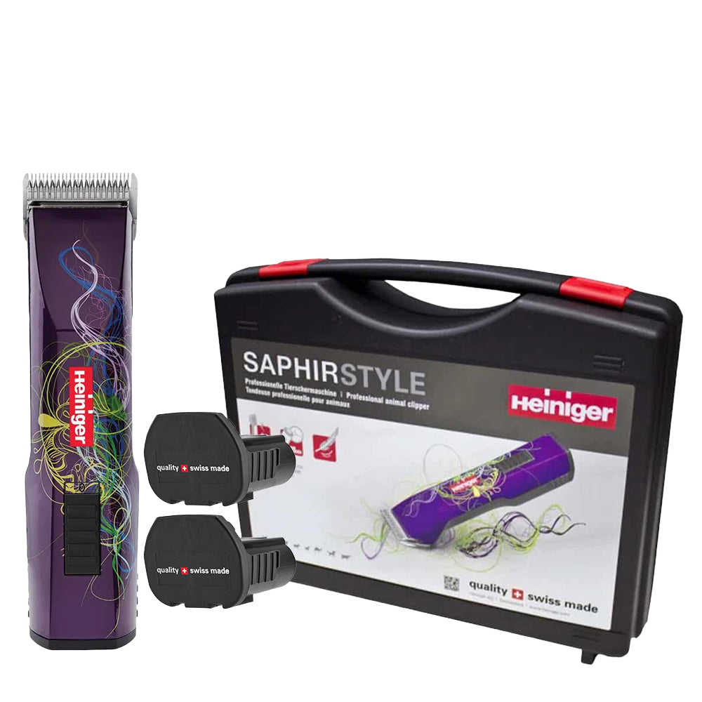 Home Purple Saphir Cordless Clipper with Two Batteries In a Case by ...
