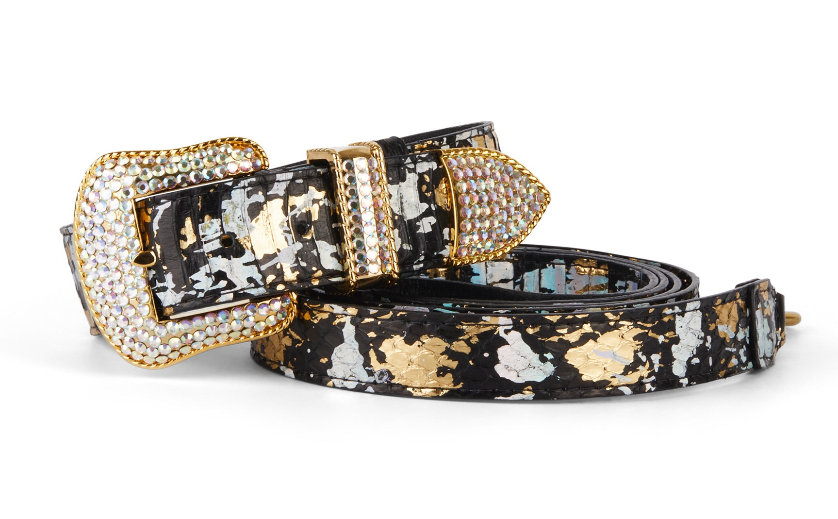 BlackGoldSilver Art Deco Swarovski Crystal Collar Leash Set - Southlake ...